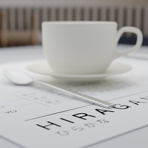 Hiragana & Katakana Placemats for Japanese Alphabet Learning (set of 2 ...