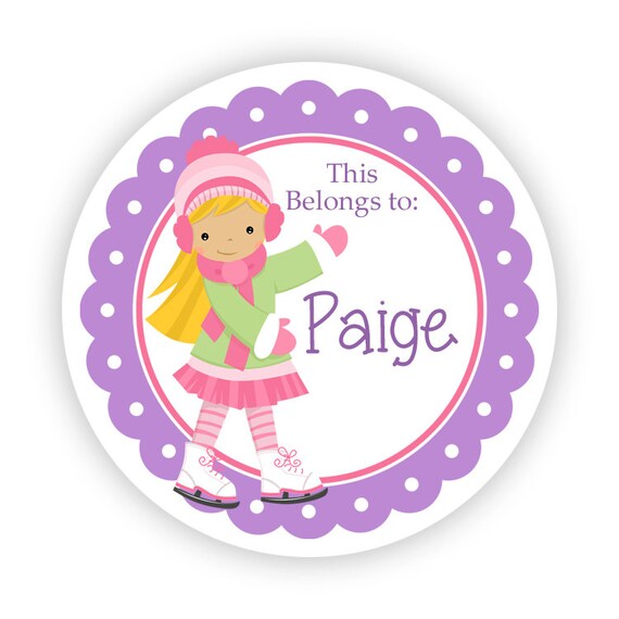 Purple Green Polka Dot 2 inch Round Tags Superhero Name Label Tag ...