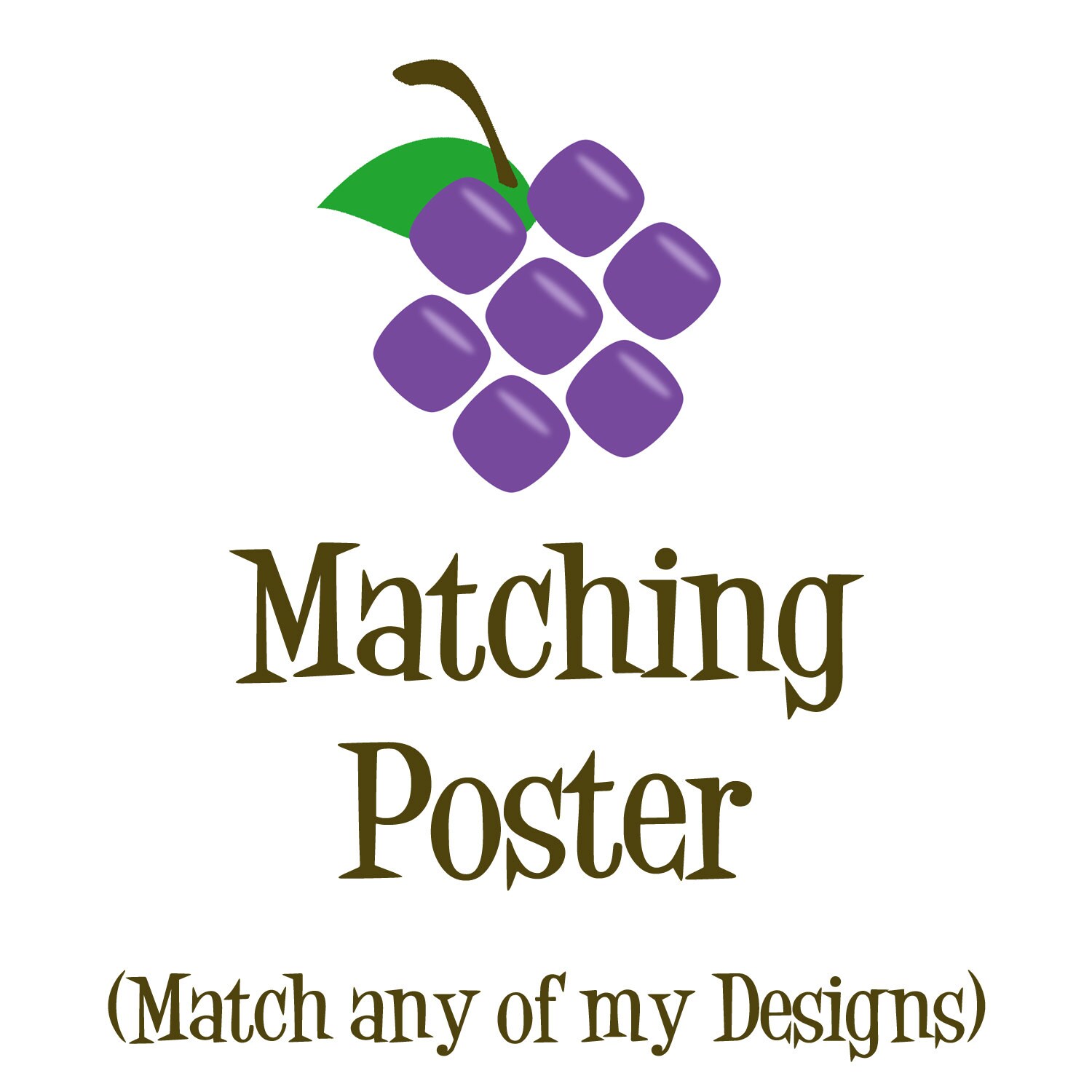 Matching Party Poster Made to Match Any Design in My Store | Etsy