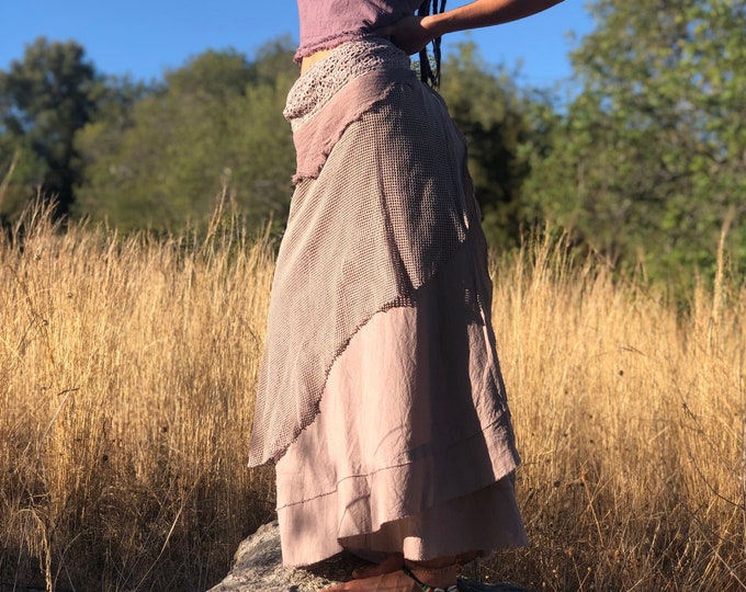Long Boho Wrap Skirt Layered Skirt Tiered Skirt Bohemian - Etsy
