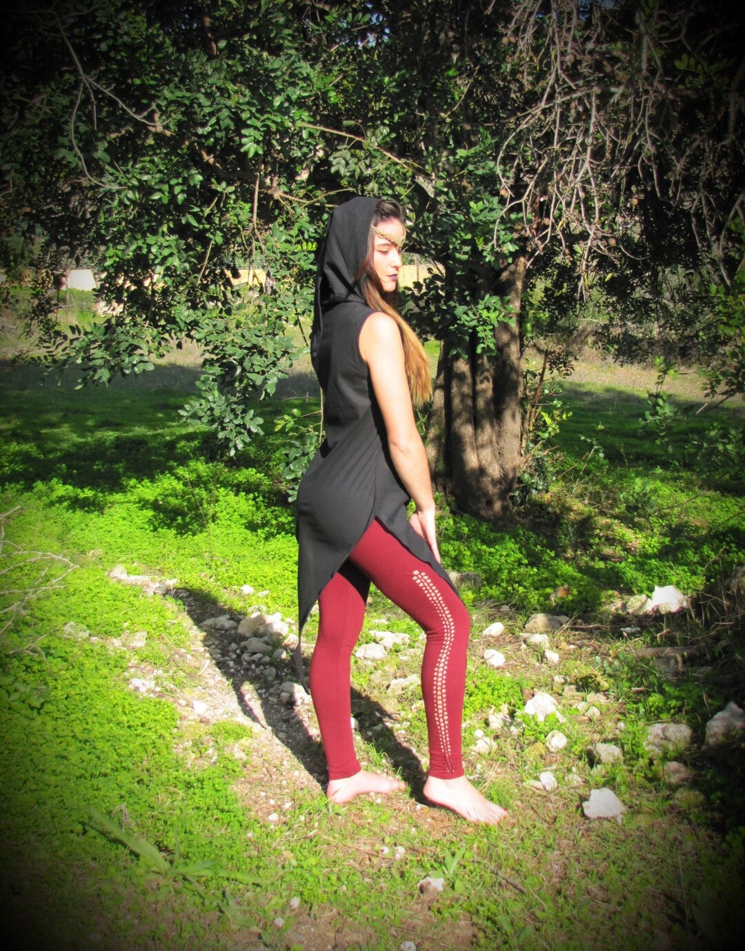 Gothic Hood Tunic, Faerie Tunic, Elven Tunic, Fairy Pixie Hoddie, Hood ...