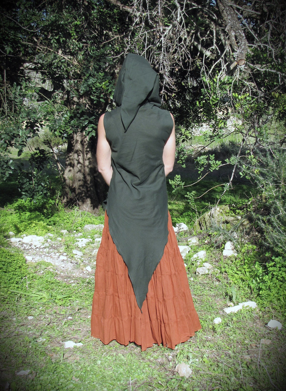 Fairy Green Hood Tunic Fairy Pixie Hood Top Elven Hood - Etsy