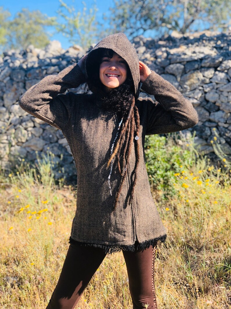Hood Jacket Elven Hood Coat Bohemian Jacket Gypsy Jacket | Etsy