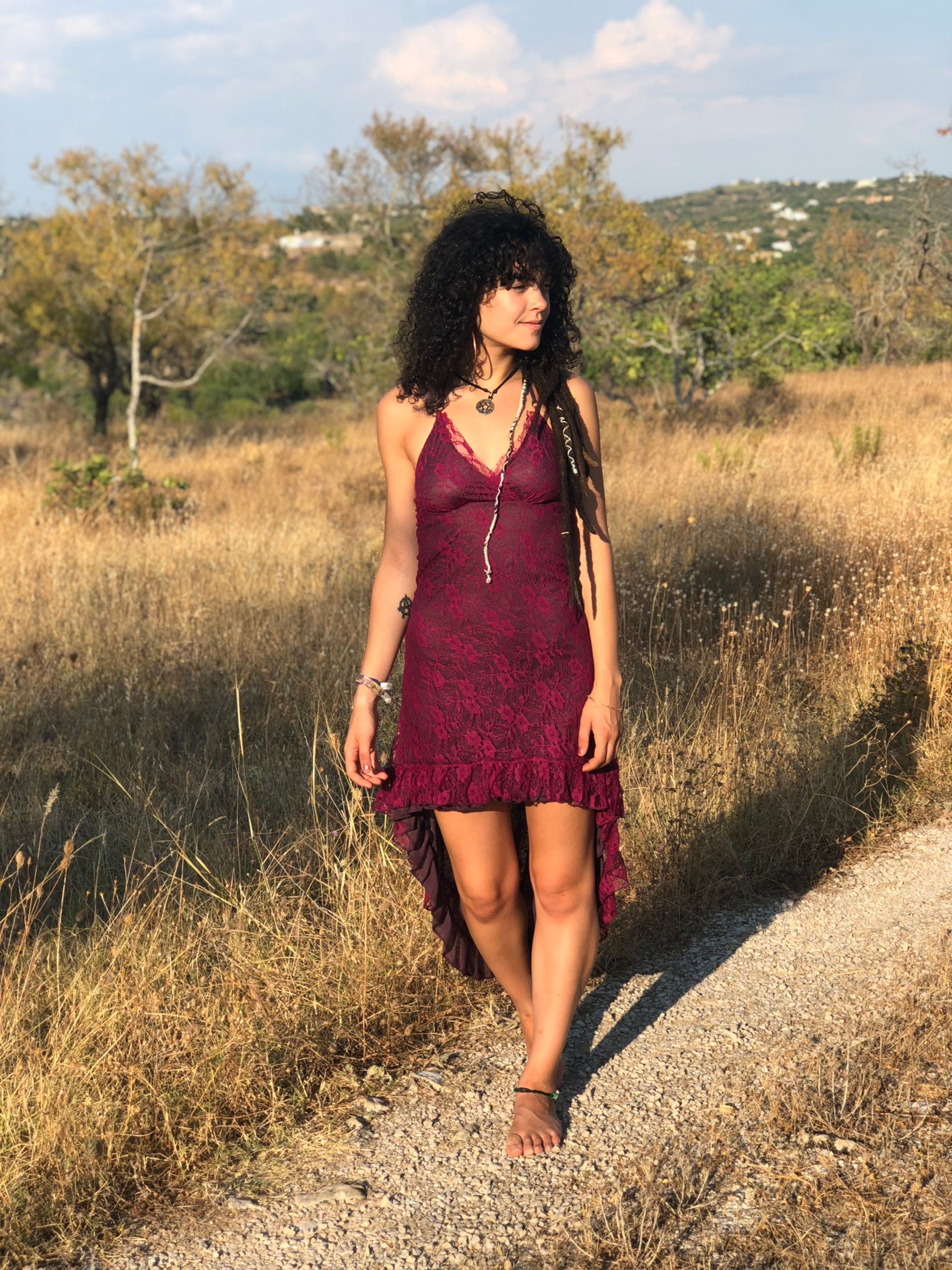 Bohemian Purple Dress Tribal Dress Gypsy Dress Festival | Etsy