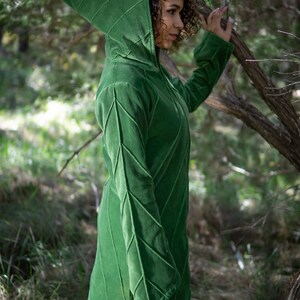 Long Pixie Leaf Hood Jacket, Warm Winter Coat, Fairy Jacket, Festival ...