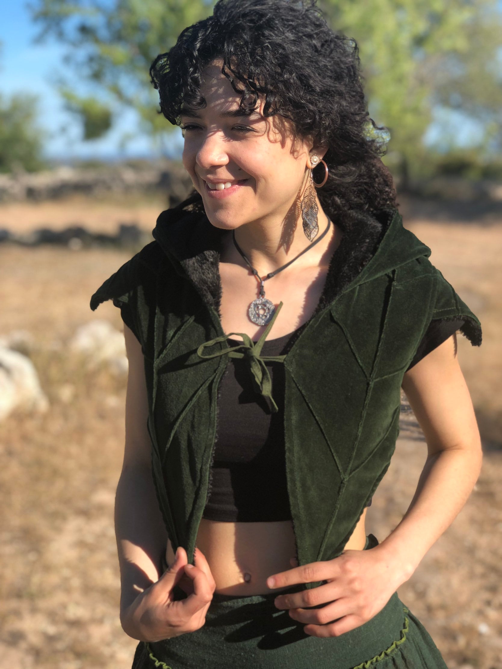 Pixie Leaf Hood Vest Fairy Clothing Elf Hood Vest Elven | Etsy