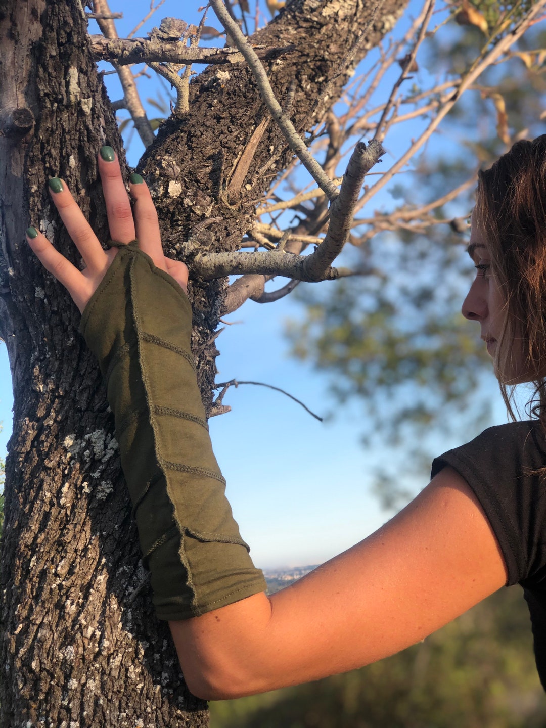 Leaf Cuffs: Fleece Lined Pixie Arm Warmers - Etsy