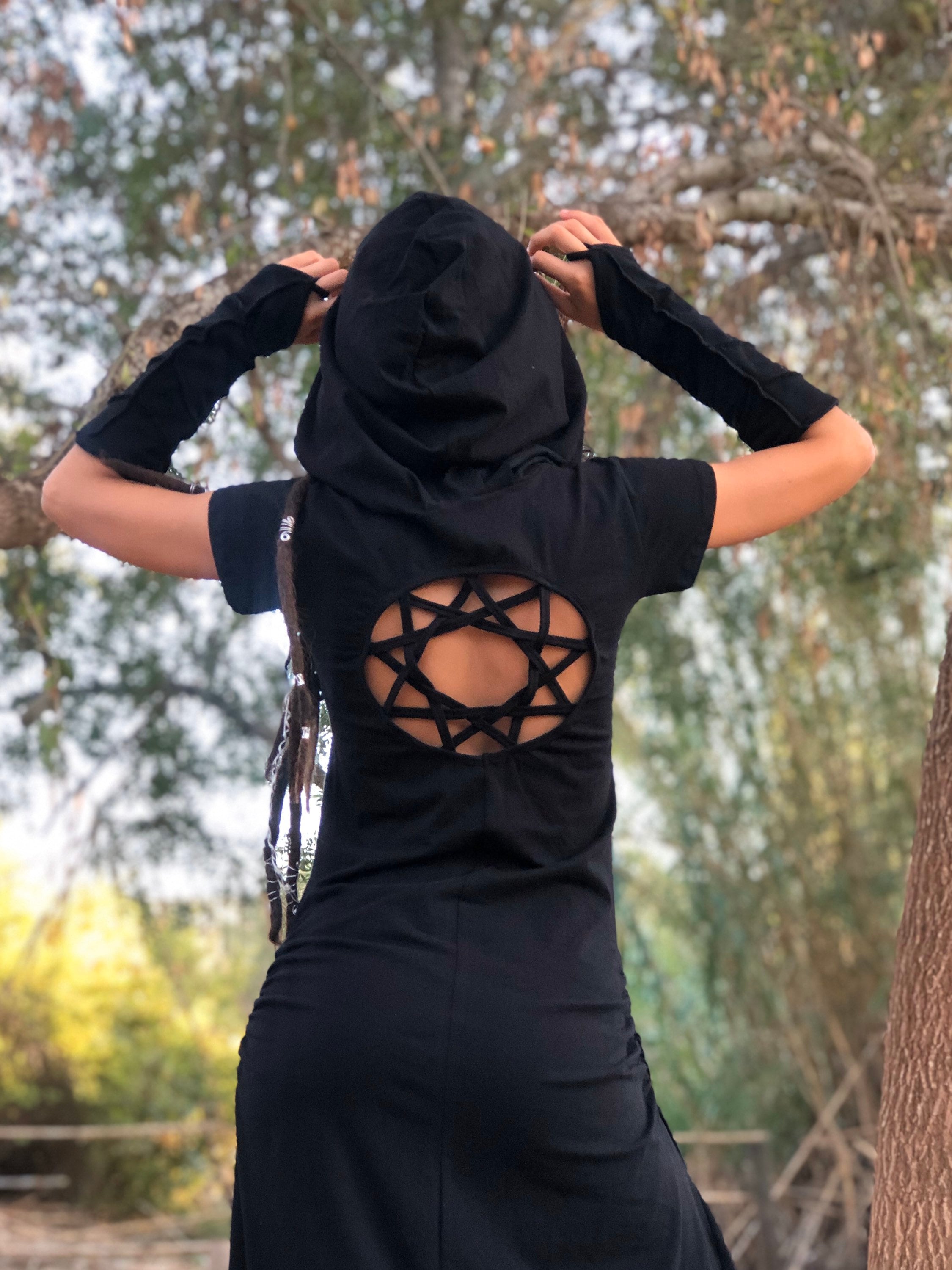 Long Boho Dress with Hood Bohemian Maxi Dress Gypsy Dress | Etsy