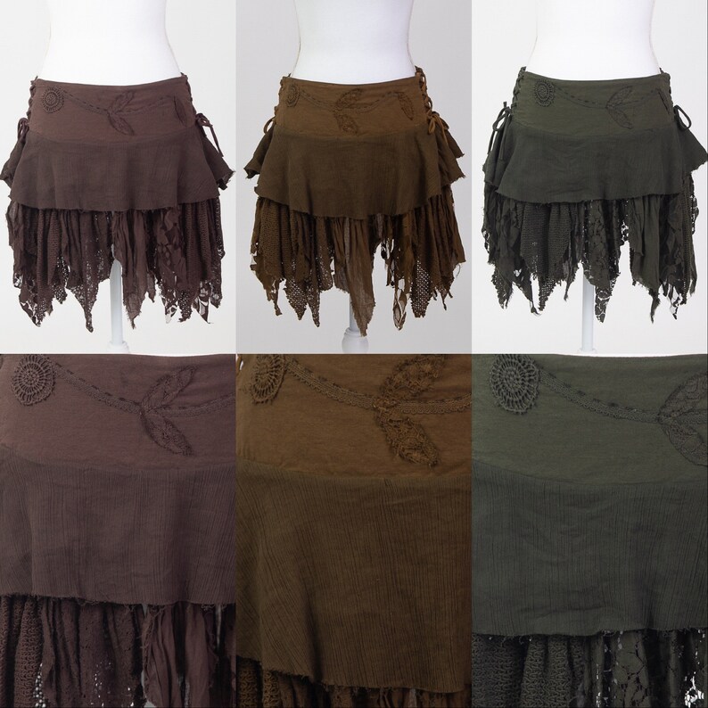 Boho Pixie Skirt Rave Mini Skirt Hippie Skirt Layered - Etsy