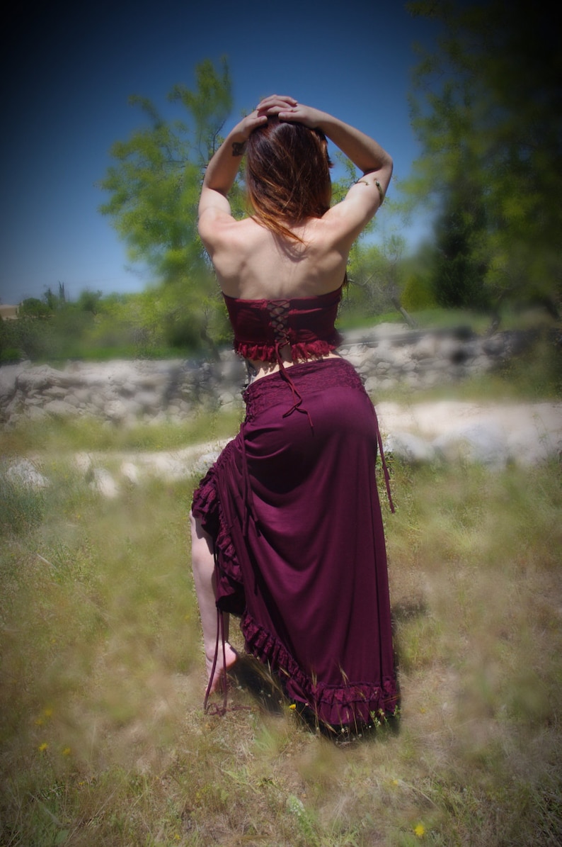 Tribal Belly Dance Skirt Sexy Skirt Lace Skirt Ruffle Etsy