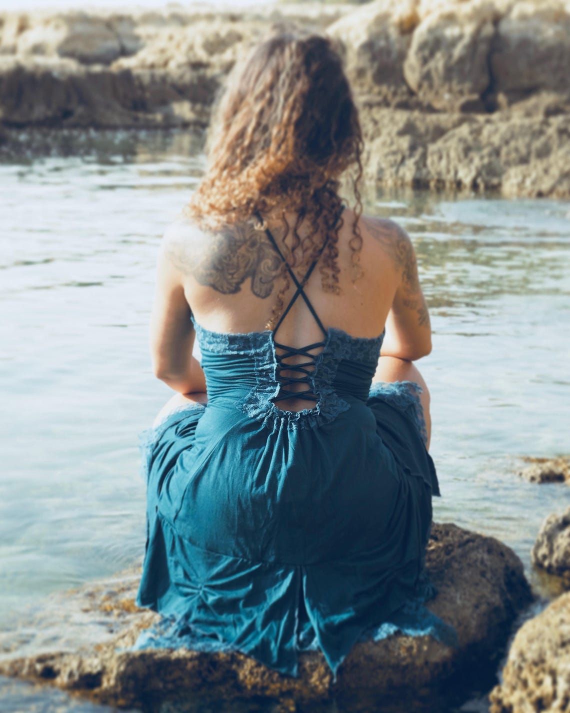 Elven Blue Dress Pixie Dress Elf Dress Fairy Dress Gypsy - Etsy