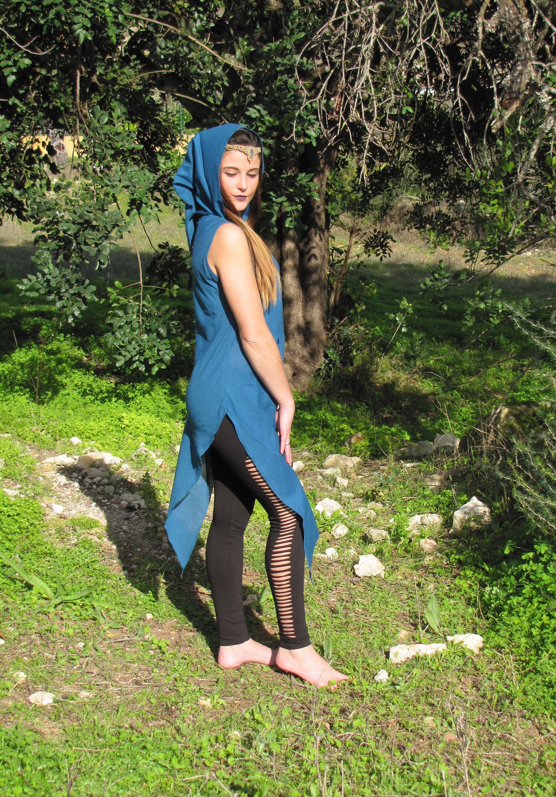 Fairy Green Hood Tunic Fairy Pixie Hood Top Elven Hood - Etsy