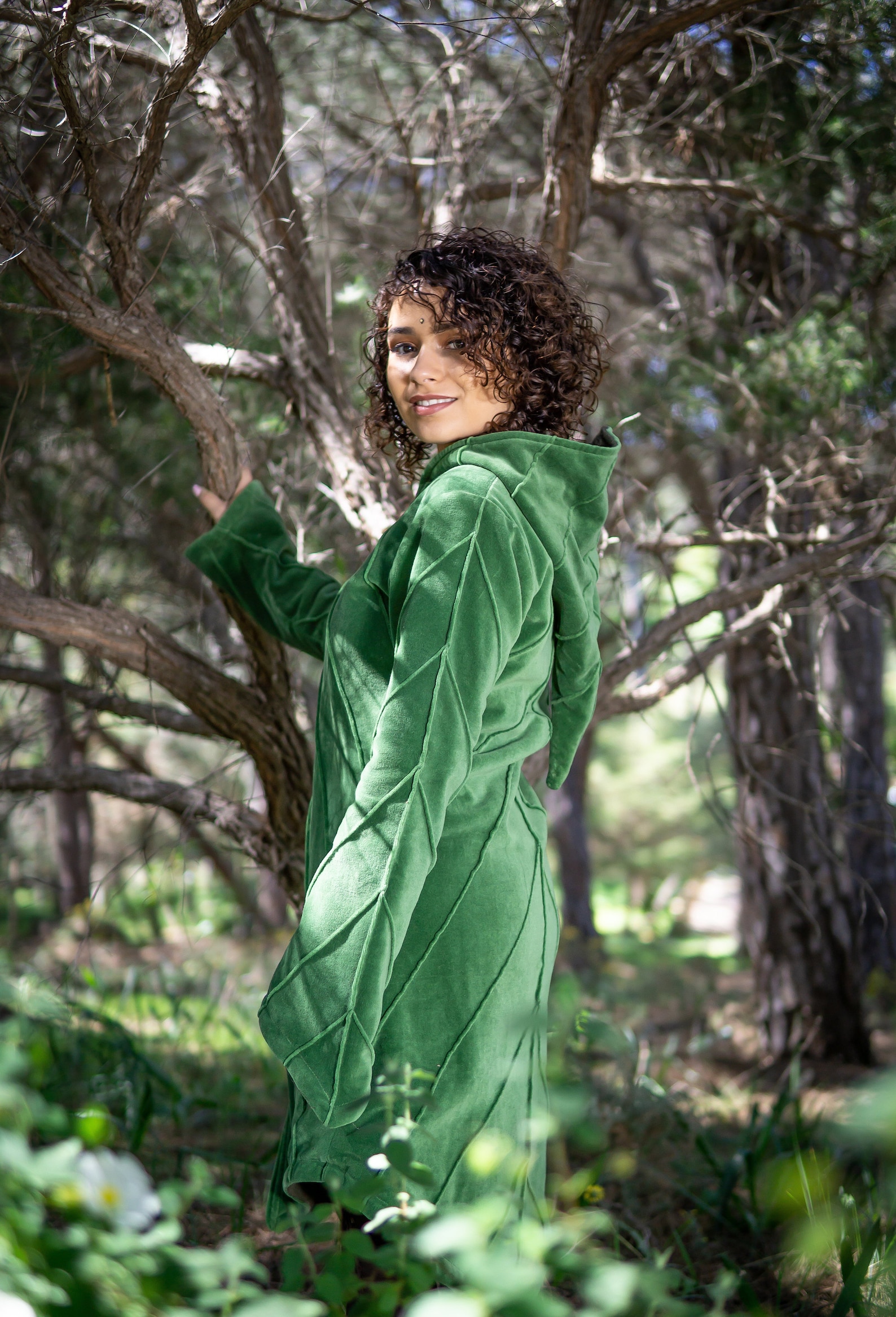 Long Pixie Leaf Hood Jacket Warm Winter Coat Fairy Jacket - Etsy