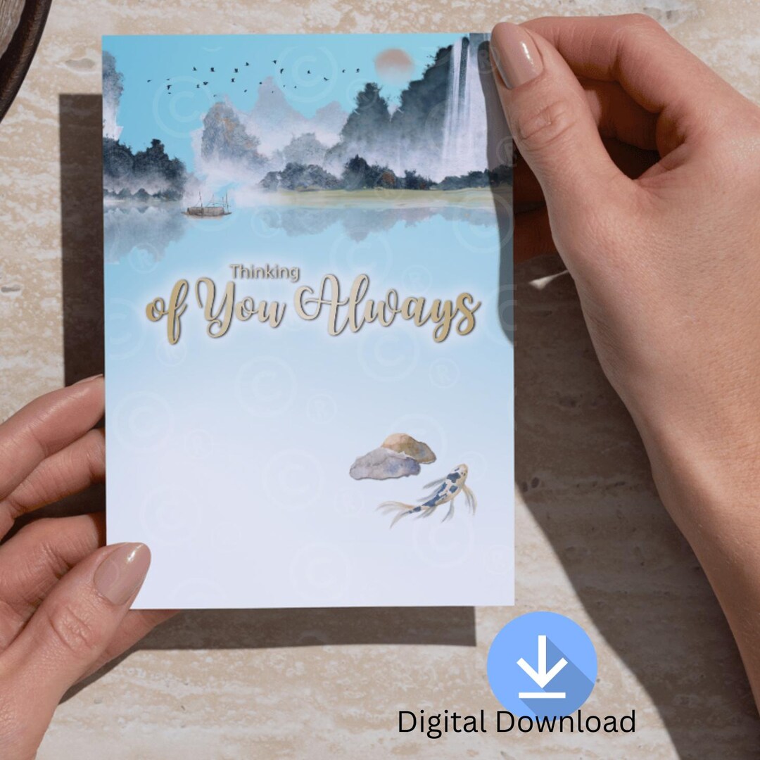 Thinking of You Always Card | Printable Digital Download - Etsy
