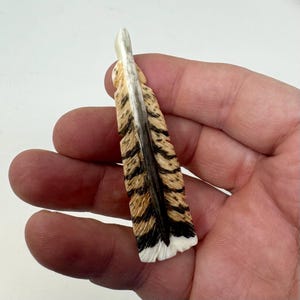 Wild Turkey Tail Feather Hat Pin, Hand Carved Bone, Turkey Hunting ...