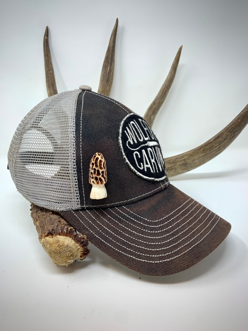 Morel Mushroom Carving, Whitetail Deer Antler, Hat Pin, Lapel Pin - Etsy