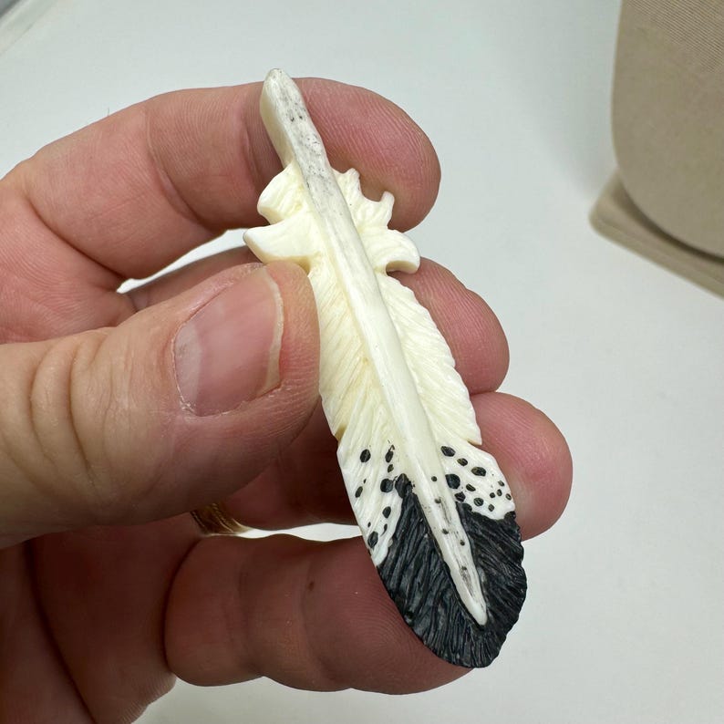 Bald Eagle Feather Pin, Hand Carved Bone, Hat Pin, Lapel Pin - Etsy