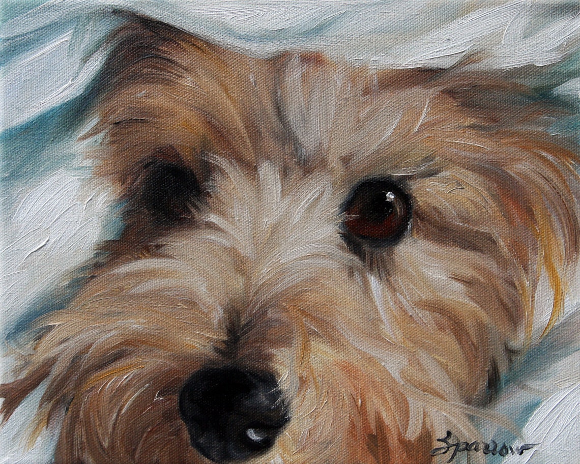 PRINT Cairn Terrier Dog Puppy Art Oil Painting Home Decor Gift / Mary ...