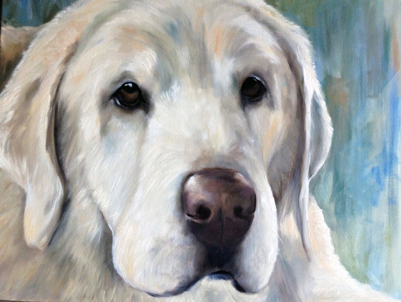 PRINT Yellow Labrador Retriever Lab Dog Puppy Art Print / Mary Sparrow ...