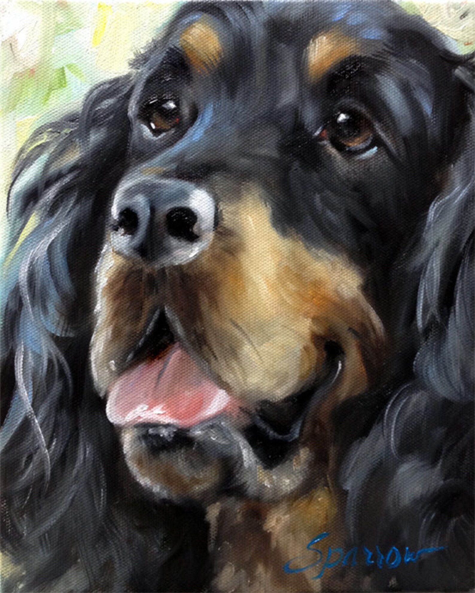 Original Gordon Setter Portrait of Dog Great Gift for the Animal Lover ...