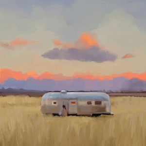 Airstream Camper Art Print | Vintage Travel Trailer Wall Decor | RV ...