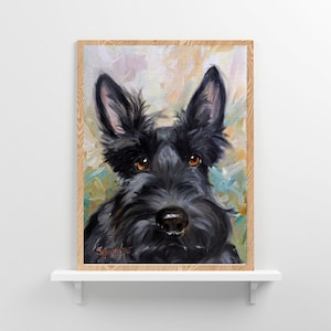 Scottish Terrier Scottie Dog Brindle Black Scotty Puppy/ Mary Sparrow ...