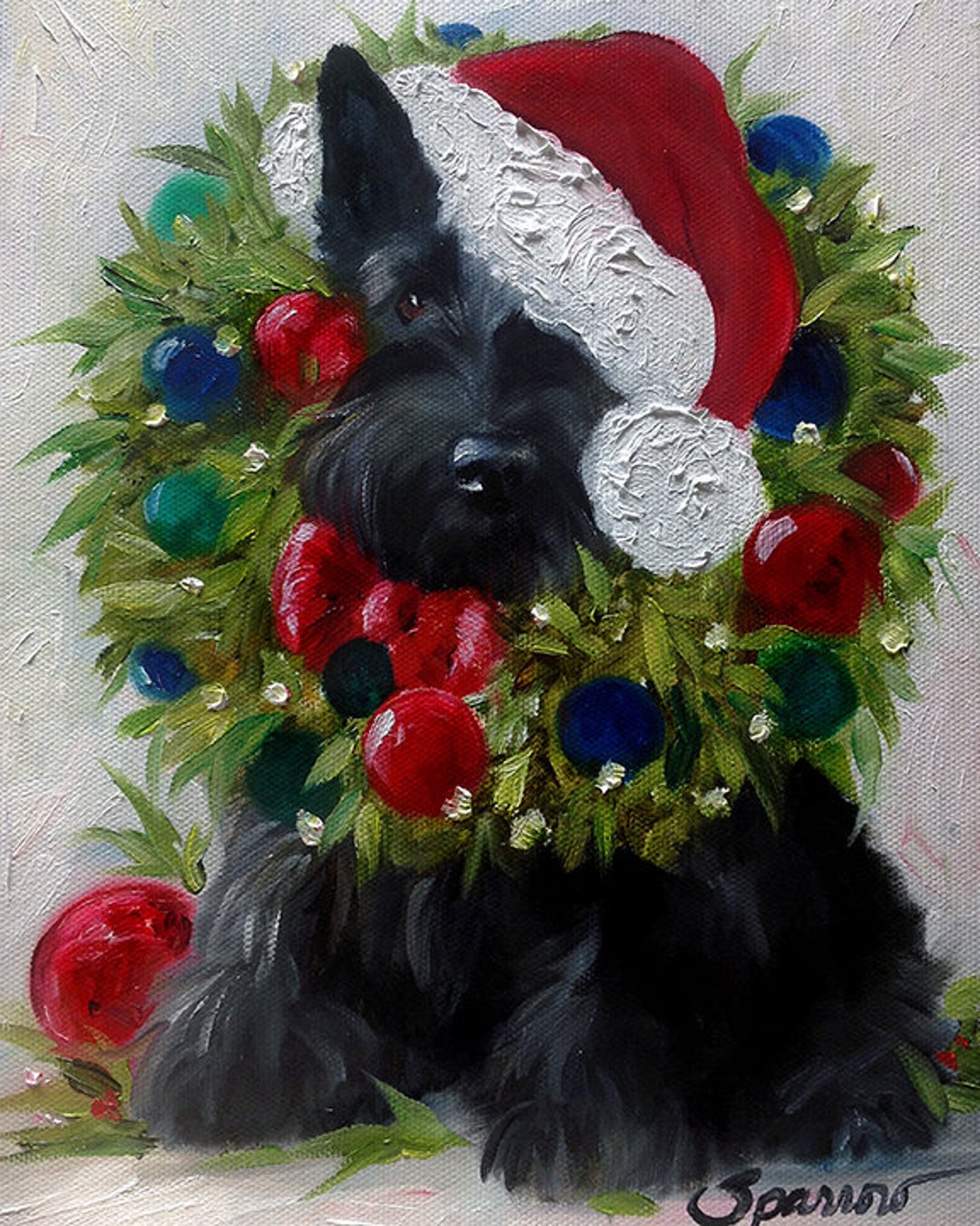 Printable Digital Download Scottish Terrier Scottie Holiday Dog Pet ...