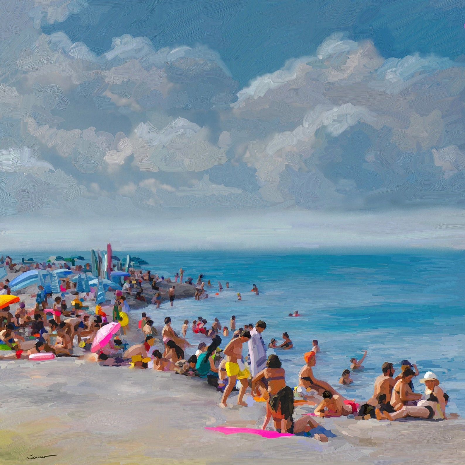 Print of Original Art Coastal Beach Summer Home Decor Gift - Etsy