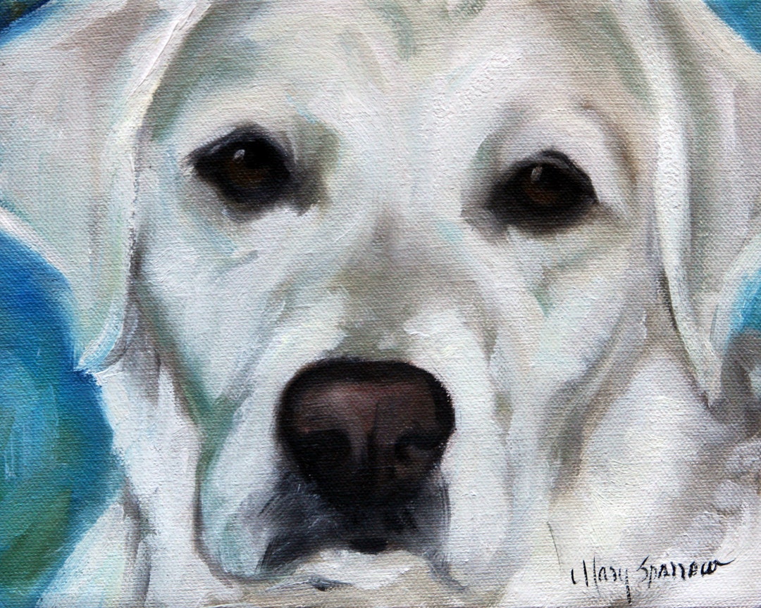 PRINT Yellow Labrador Retriever Lab Dog Puppy Art Print / Mary Sparrow ...