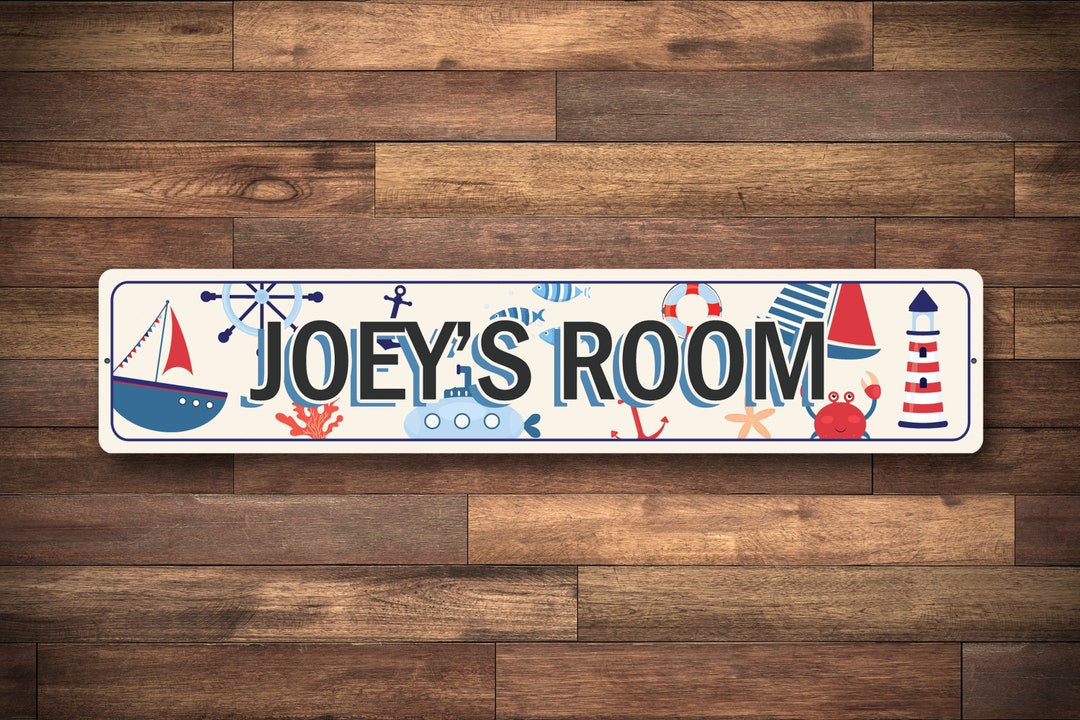 Kids Room Sign, Nautical Kid Room Sign, Personalized Sailboat Sign ...