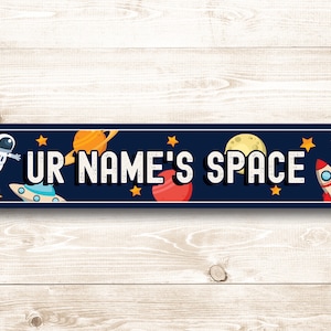 Kid Space Sign, Space Kid Room Sign, Astronaut Sign, Personalized Child ...