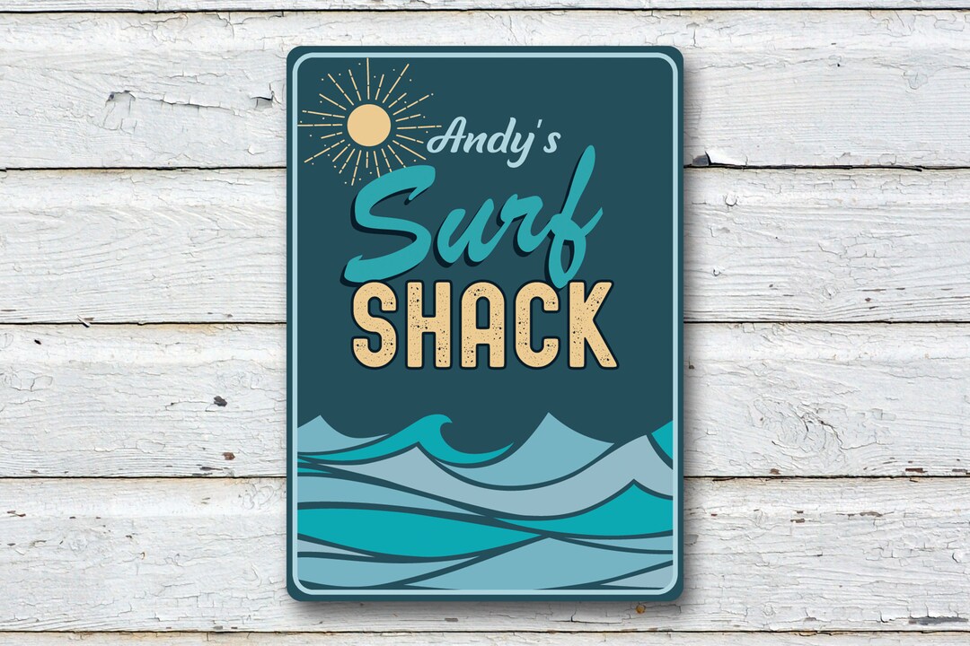 Surf Shack Sign, Custom Beach House Decor, Surfer Gift, Surfer Life ...