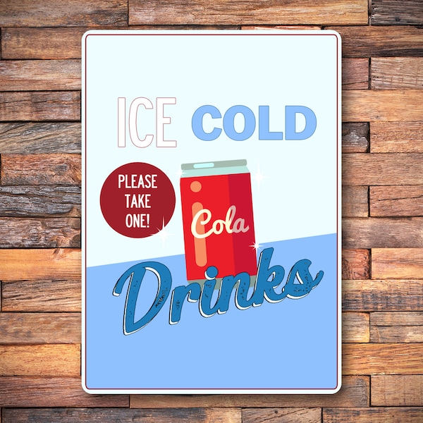 Cold Drinks Sign - Etsy