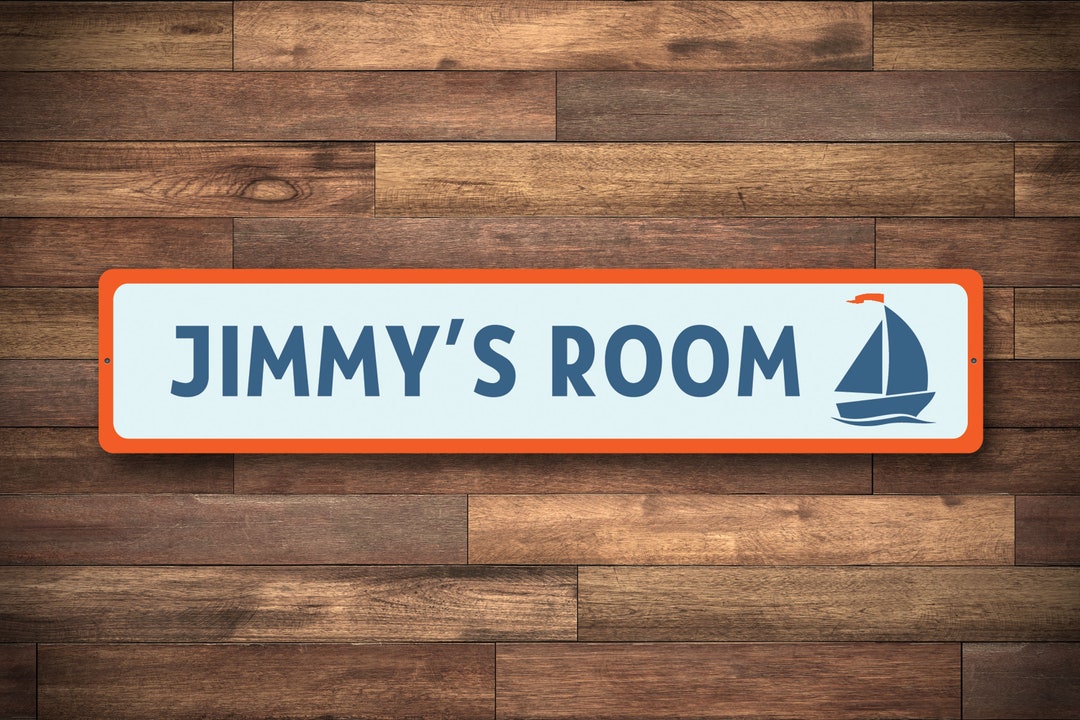 Kid's Room Sign, Boat Kid Room Sign, Nautical Ship Sign, Personalized ...