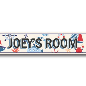 Kids Room Sign, Nautical Kid Room Sign, Personalized Sailboat Sign ...