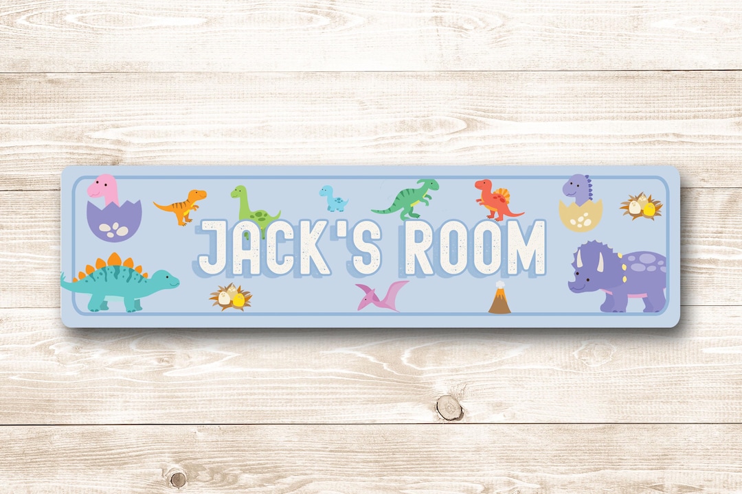 Kid Dinosaur Sign, Dino Sign, Cute Dinosaur Decor, Personalized Child ...