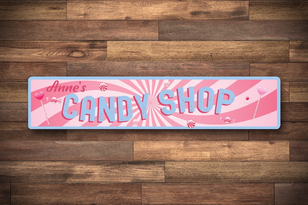 Candy Shop Sign, Candy Lover Gift, Personalized Candy Shop Sign, Snack ...