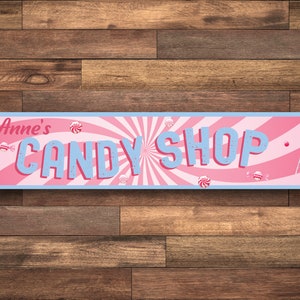 Candy Shop Sign, Candy Lover Gift, Personalized Candy Shop Sign, Snack ...
