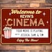 Welcome to Cinema Sign, Home Movie Theater Sign, Vintage Movie Theatre ...