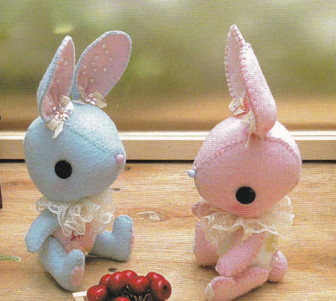 Kawaii Pretty Bunny Miniature Animal Mascots Stuffed Plush Toy Doll ...