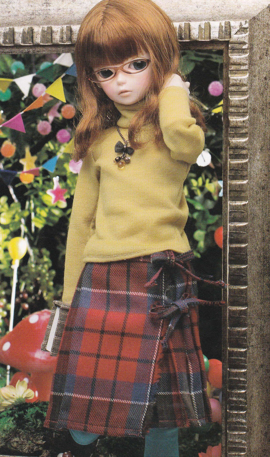 1/4 MSD Unoa Tiny Fairy BJD College Girl Turtleneck Top, Pleaded Kilt ...