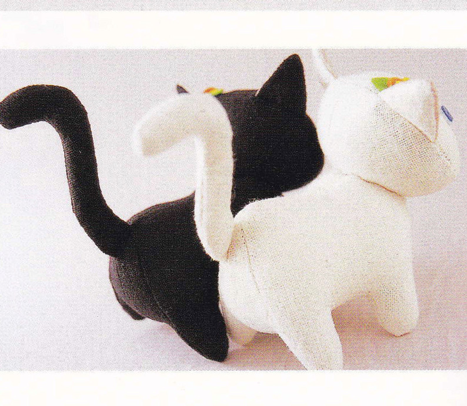 Cotton Linen Fabric Cute Cat Kittens Animal Mascots Plush Stuffed Toy ...