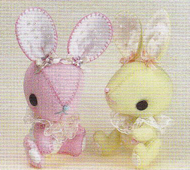 Kawaii Pretty Bunny Miniature Animal Mascots Stuffed Plush Toy - Etsy