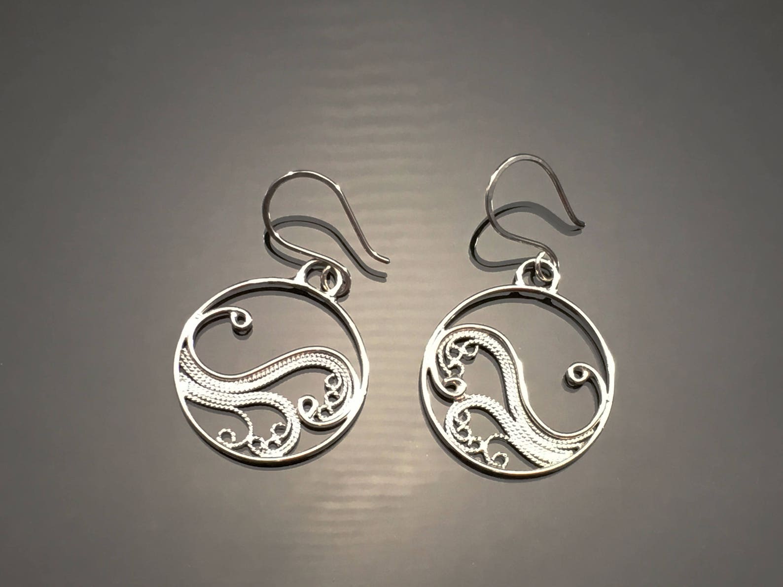 Handmade Silver Filigree Russian Filigree Earrings Beach - Etsy
