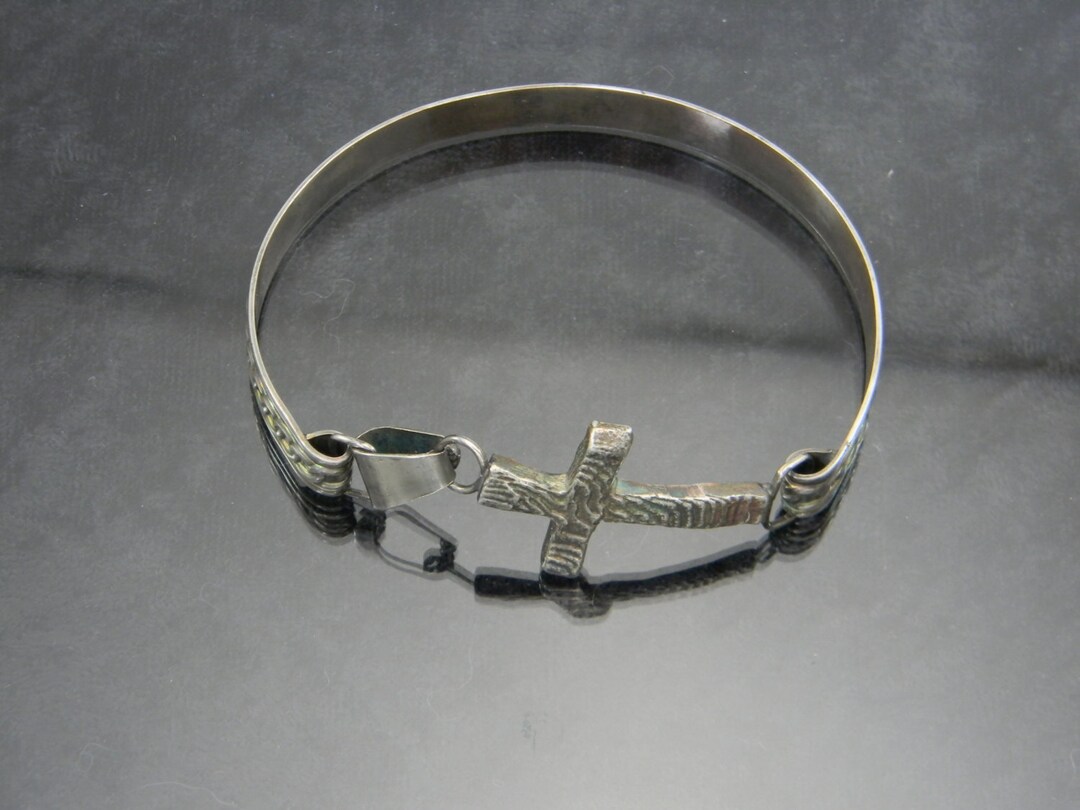 Cross Bracelet, Men's Bracelet, Sterling Silver Cross Bracelet, Cross ...