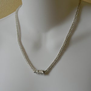 Hand Fabricated Loop in Loop Necklace With Fused Silver Bead and ...