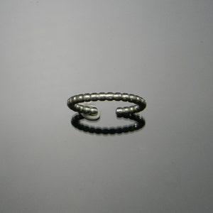 Beaded Toe Ring, Beaded Midi Ring, Sterling Silver Toe Ring, Sterling ...