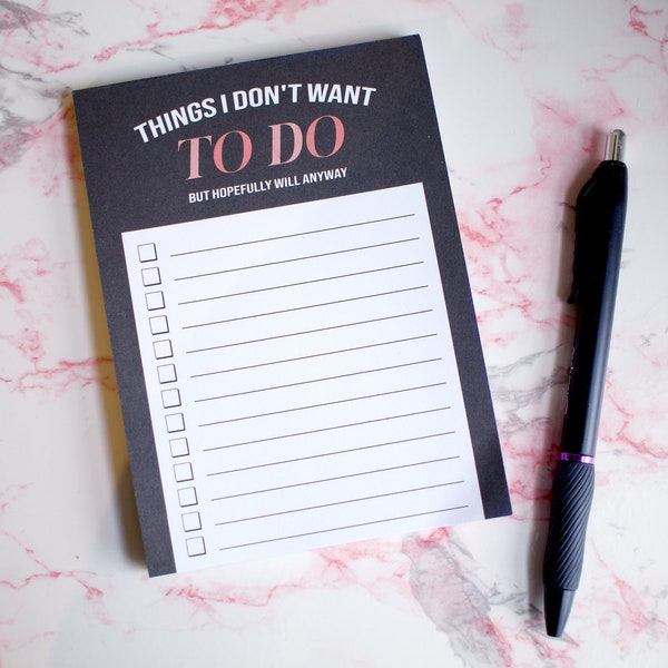 To Do List Notepad - Etsy