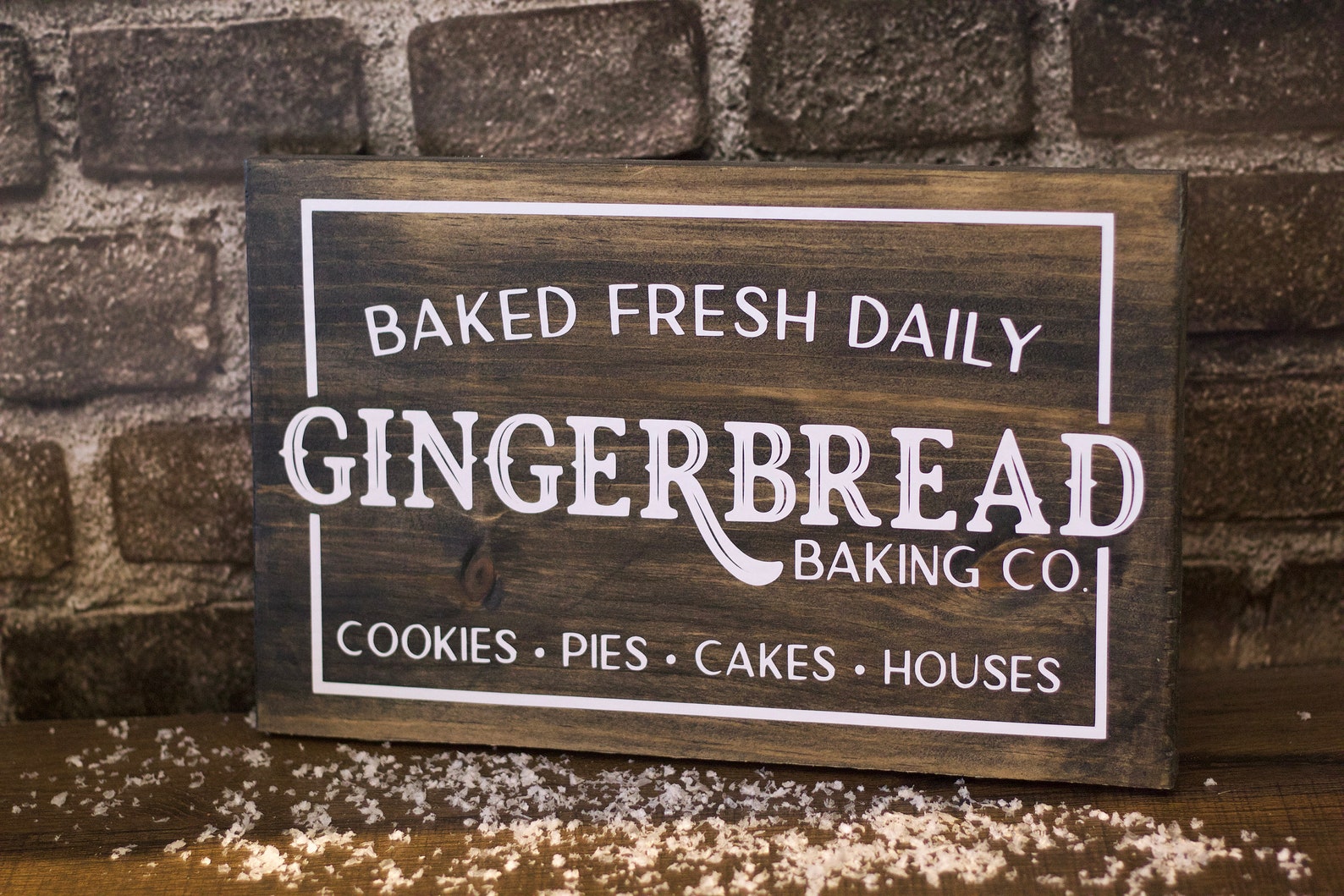 Gingerbread Baking Co Sign Winter Decor Christmas Decor | Etsy