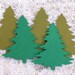 Mini Christmas Tree Card Stock Cut Outs Style 1 Die Cut - Etsy